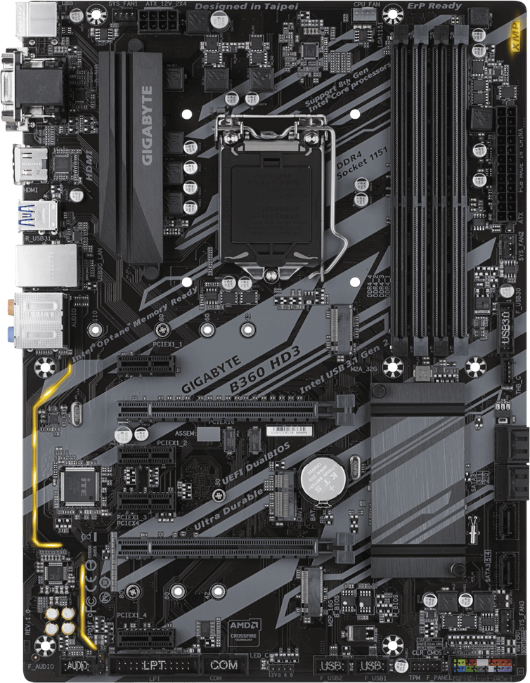 Gigabyte B360 HD3 - Motherboard Specifications On MotherboardDB